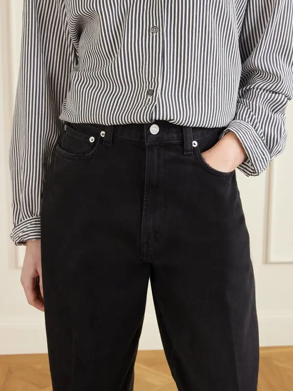 AGOLDE High-rise Straight-leg Jeans - Black