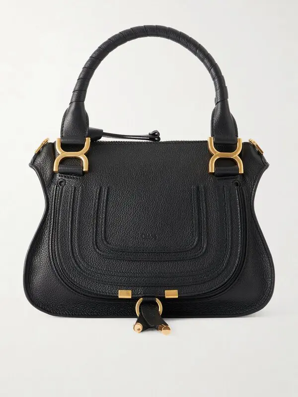 Chloé Marcie Textured-leather Tote Bag - Black
