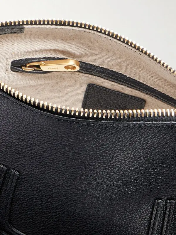 Chloé Marcie Textured-leather Tote Bag - Black