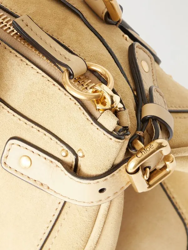 Chloé Paddington Suede Shoulder Bag - Neutrals