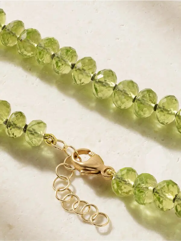 Jia Jia 14-karat Gold Peridot Beaded Bracelet