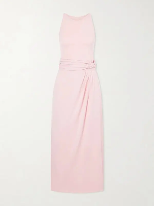 Another Tomorrow Stretch-jersey Midi Dress - Pink