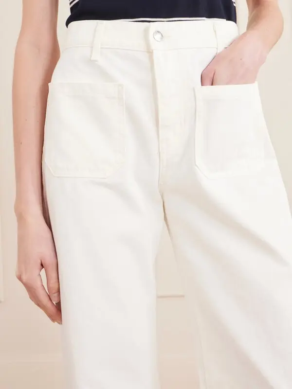 NILI LOTAN Florence High-rise Distressed Flared Jeans