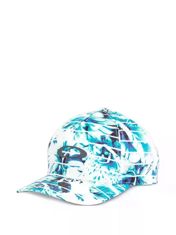 Oakley Floral Print Baseball Cap - Blue
