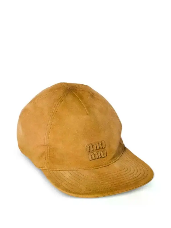 Miu Miu Suede Baseball Cap - Neutrals