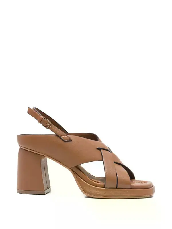 BRUNO PREMI Crossover Strap Slingback Sandals