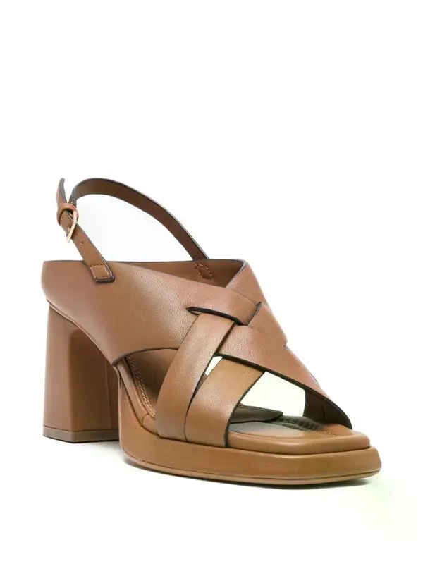 BRUNO PREMI Crossover Strap Slingback Sandals