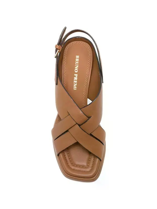 BRUNO PREMI Crossover Strap Slingback Sandals