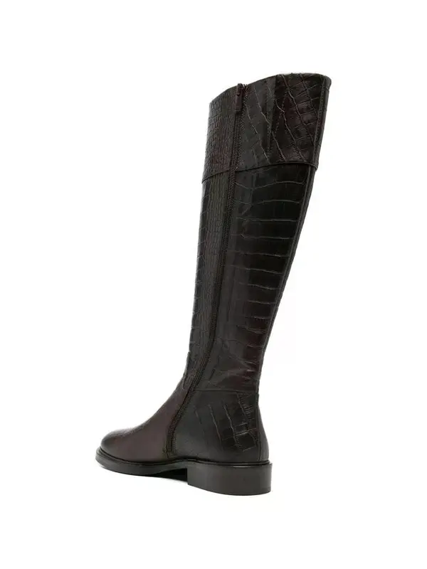 ADRIANNA FERETTI Knee-high Boots With Croc-effect Texture