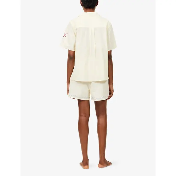 IT'S 9PM X Oceanus Matilda Embroidered Cotton Pyjama Set