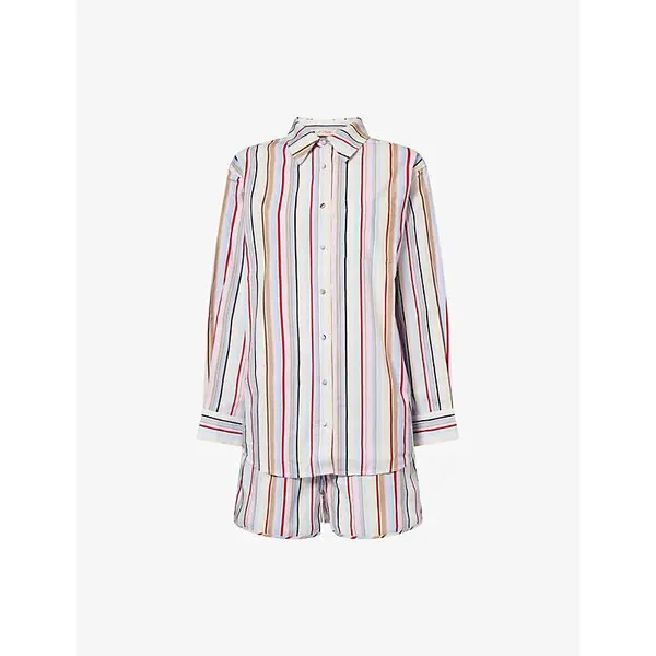 IT'S 9PM X Oceanus Jessie Stripe-print Cotton Pyjama Set - Multi