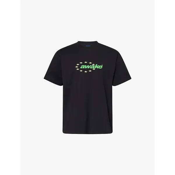 AWAKE NY Stars Logo-print Cotton T-shirt - Black