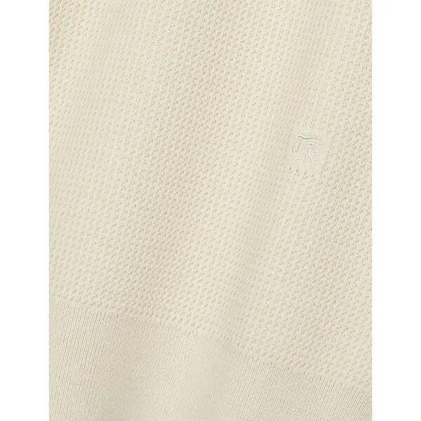The Kooples Zipped-collar Short-sleeve Knitted Polo - Light Beige