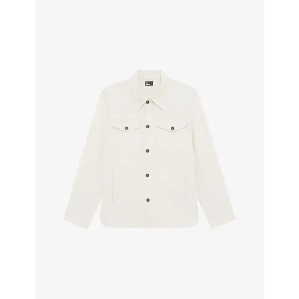 The Kooples Collared Button-down Stretch-cotton Shirt