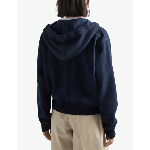 Prada Cotton-jersey Zip-up Hoodie - Blue