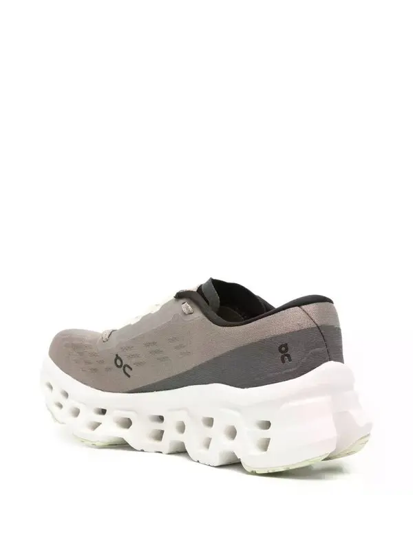On Cloudmonster Logo-print Lace-up Sneakers - Grey