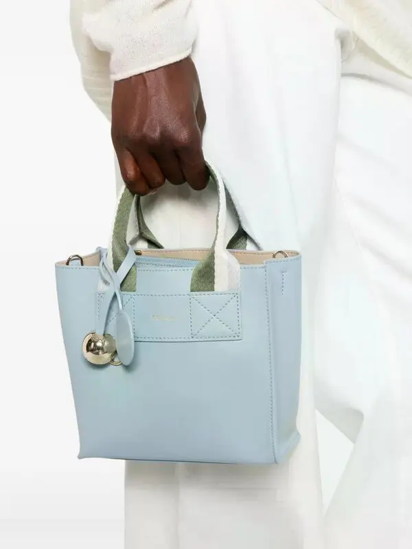 Furla Paneled Tote Bag With Logo Print - Blue
