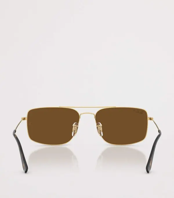 Ray-ban Square Explorer Sunglasses - Gold