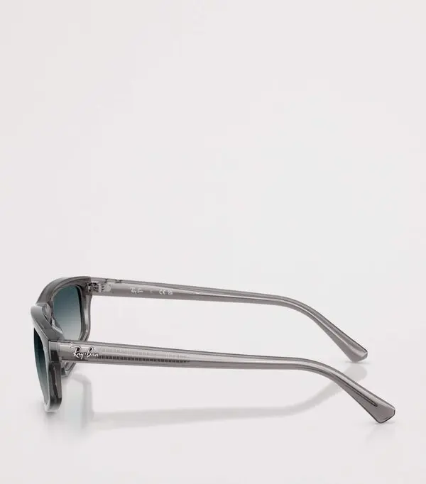 Ray-ban Rectangular Full Rim Sunglasses - Grey