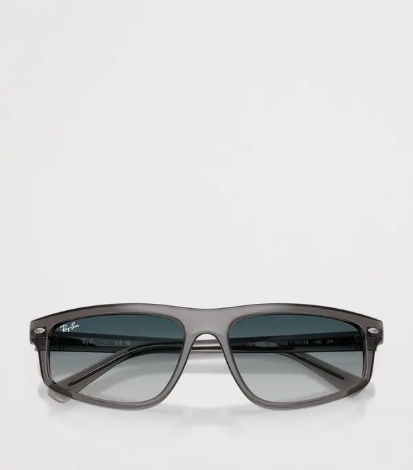 Ray-ban Rectangular Full Rim Sunglasses - Grey
