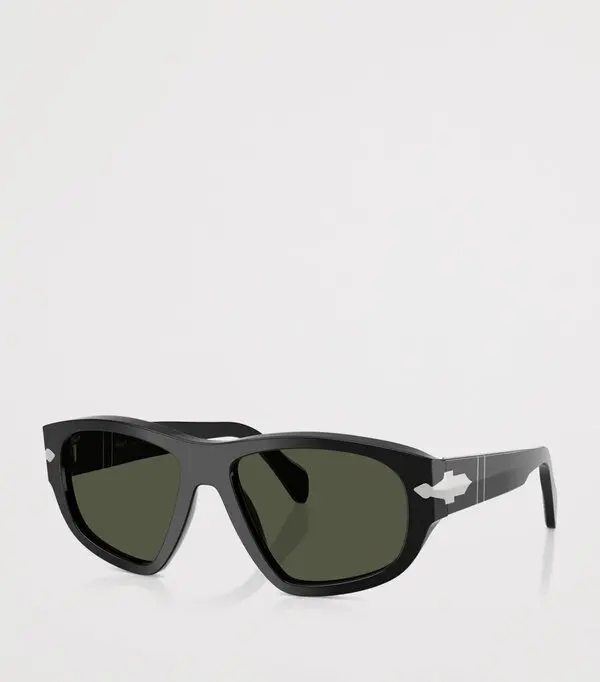 Persol Acetate Irregular Sunglasses - Black