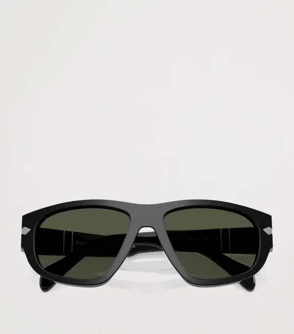 Persol Acetate Irregular Sunglasses - Black