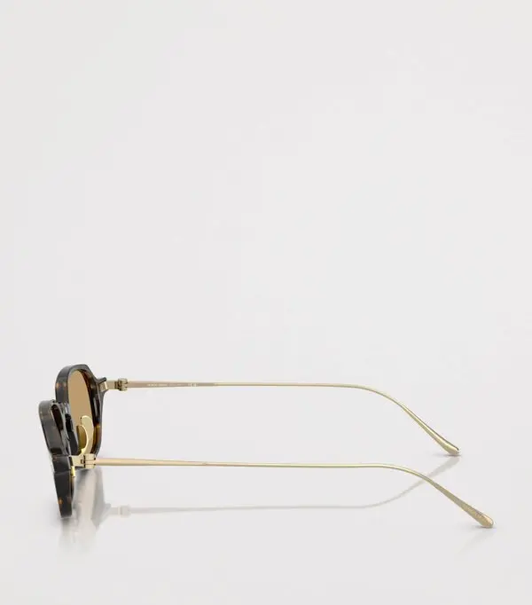 Giorgio Armani Tortoiseshell Rectangle Sunglasses