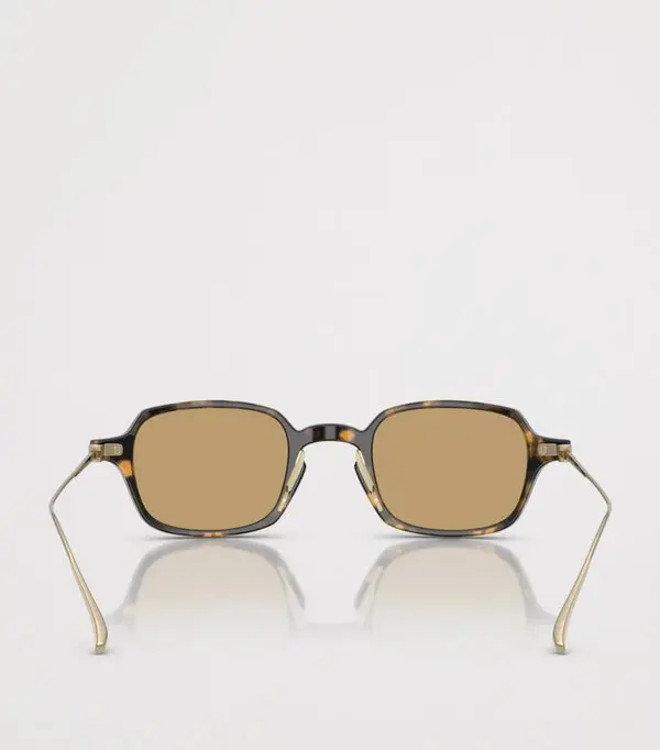 Giorgio Armani Tortoiseshell Rectangle Sunglasses