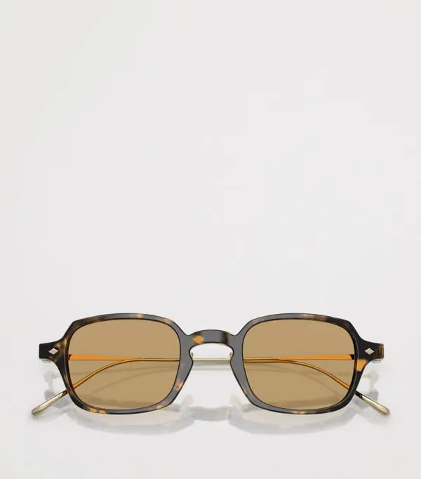 Giorgio Armani Tortoiseshell Rectangle Sunglasses