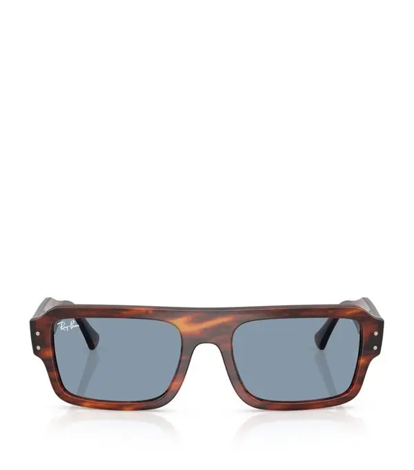 Ray-ban Flacko Rectangle Sunglasses - Blue
