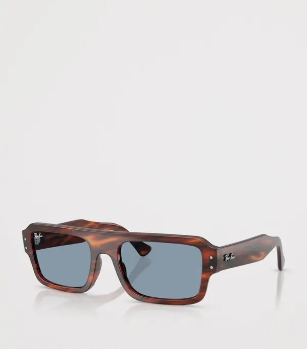 Ray-ban Flacko Rectangle Sunglasses - Blue