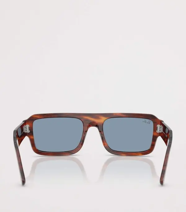 Ray-ban Flacko Rectangle Sunglasses - Blue