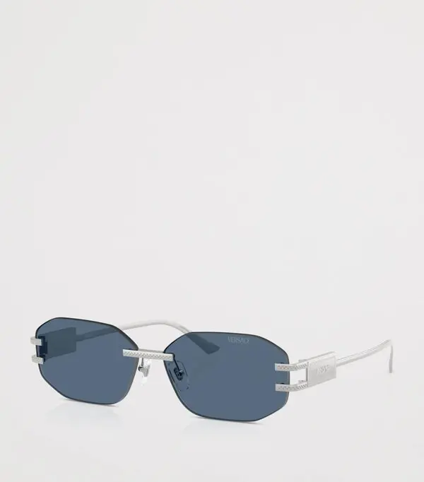 Versace Metal Rimless Sunglasses