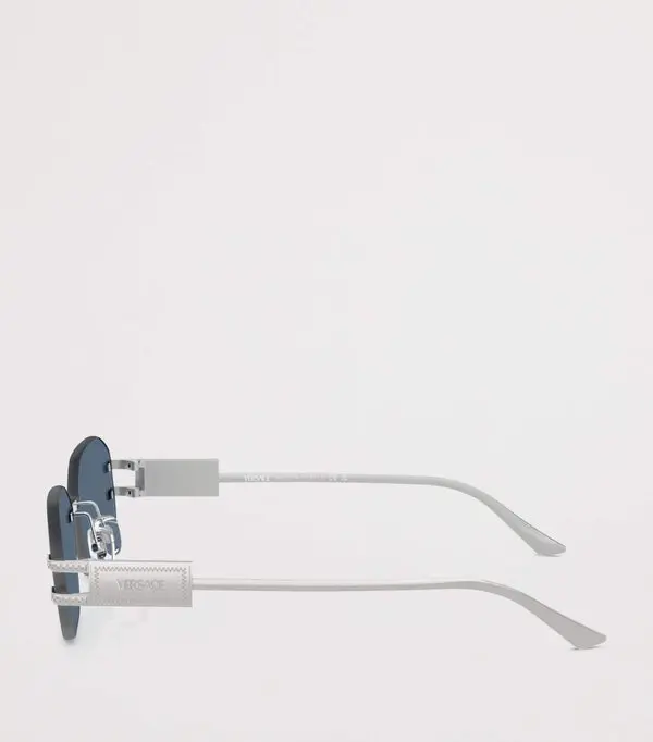 Versace Metal Rimless Sunglasses