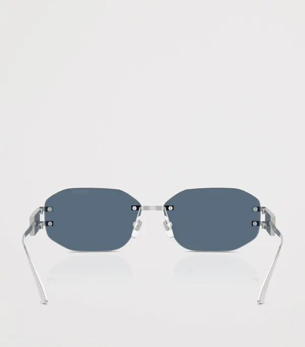 Versace Metal Rimless Sunglasses