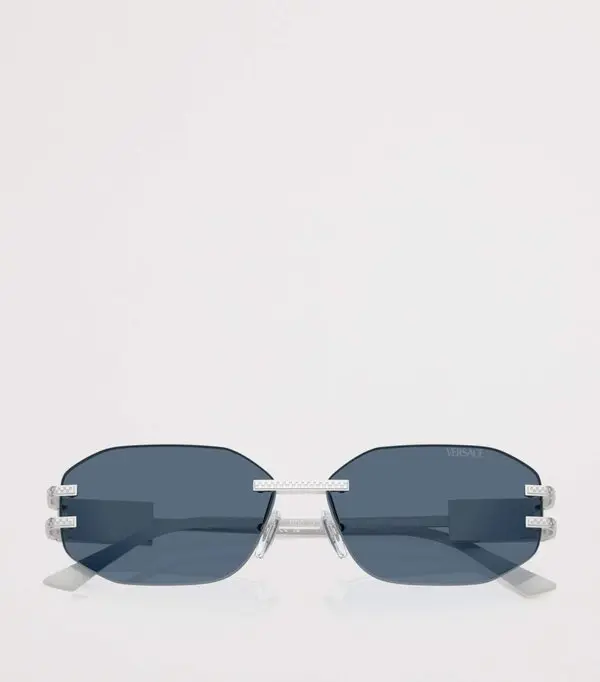 Versace Metal Rimless Sunglasses