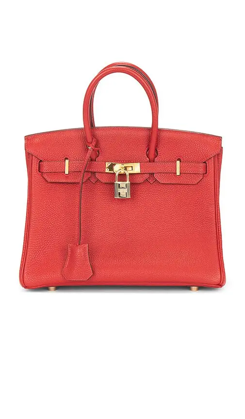 FWRD RENEW Hermes Togo Birkin 25 Retourne Handbag - Red