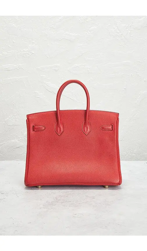 FWRD RENEW Hermes Togo Birkin 25 Retourne Handbag - Red
