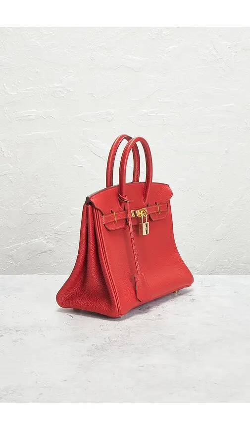 FWRD RENEW Hermes Togo Birkin 25 Retourne Handbag - Red