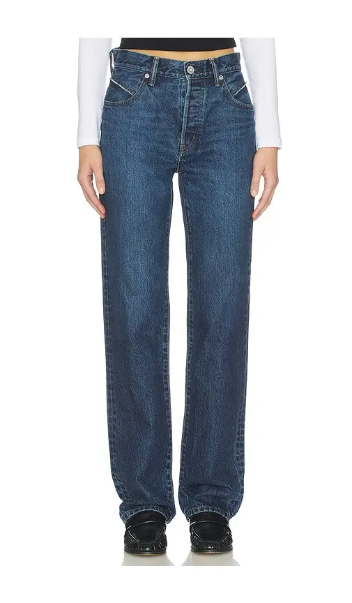 Moussy Vintage Lara Western Straight Leg Jeans - Blue