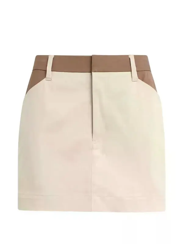 FAVORITE DAUGHTER Monica Panelled Mini Skirt - Neutrals