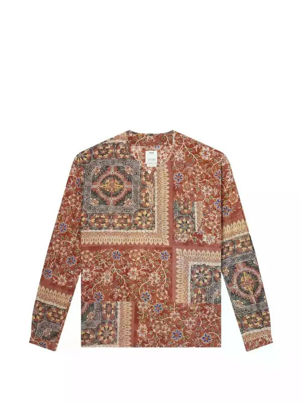 Visvim Floral-print Patchwork Shirt - Brown