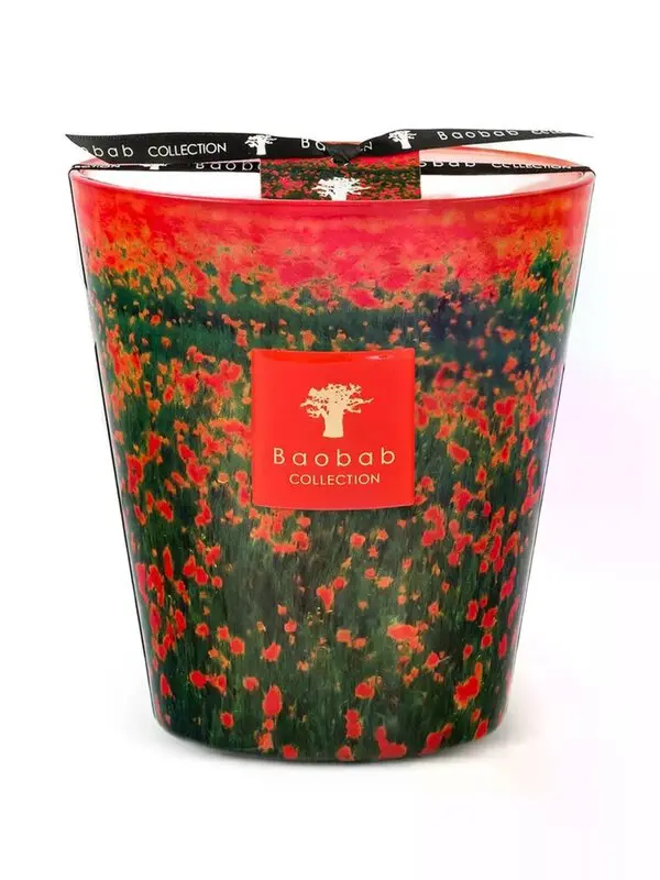 BAOBAB COLLECTION Arty Flowers Poppies Candle - Red