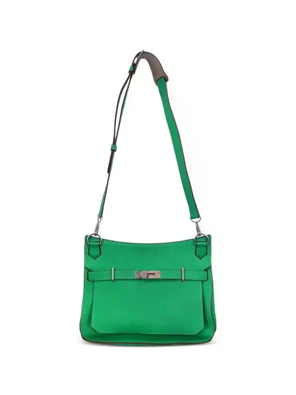 Hermès 2012 Taurillon Clemence Jypsiere 34 Shoulder Bag - Green