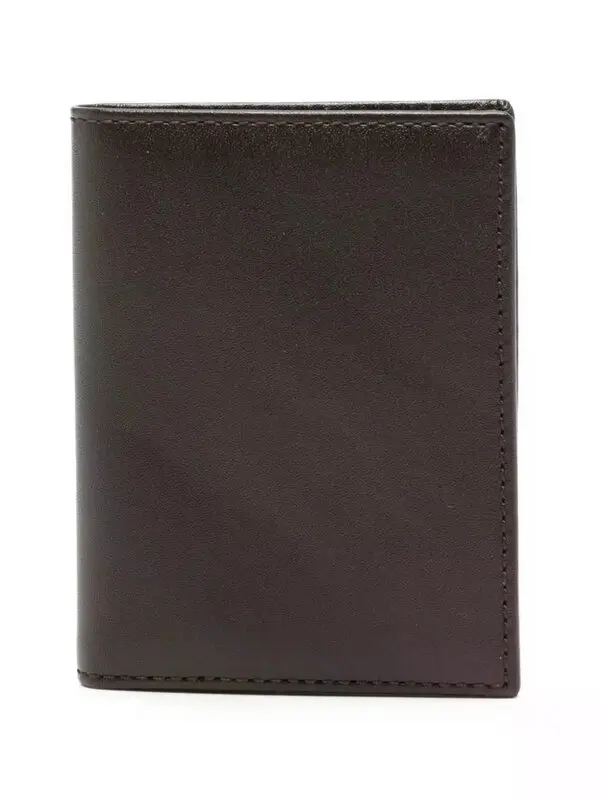 Comme Des Garçons Bi-fold Leather Wallet - Brown