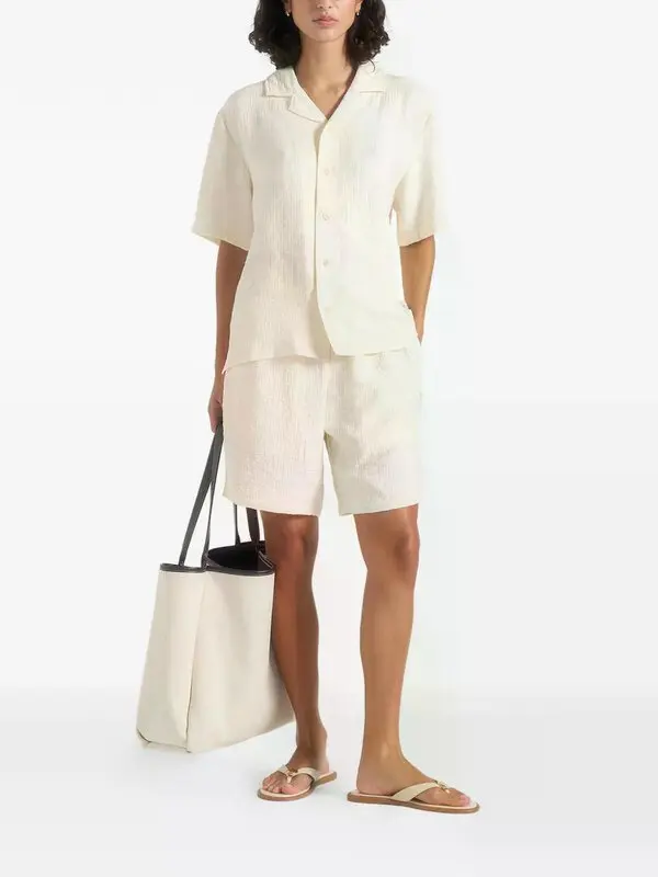 Manière De Voir Maniere De Voir Textured Drawstring Shorts