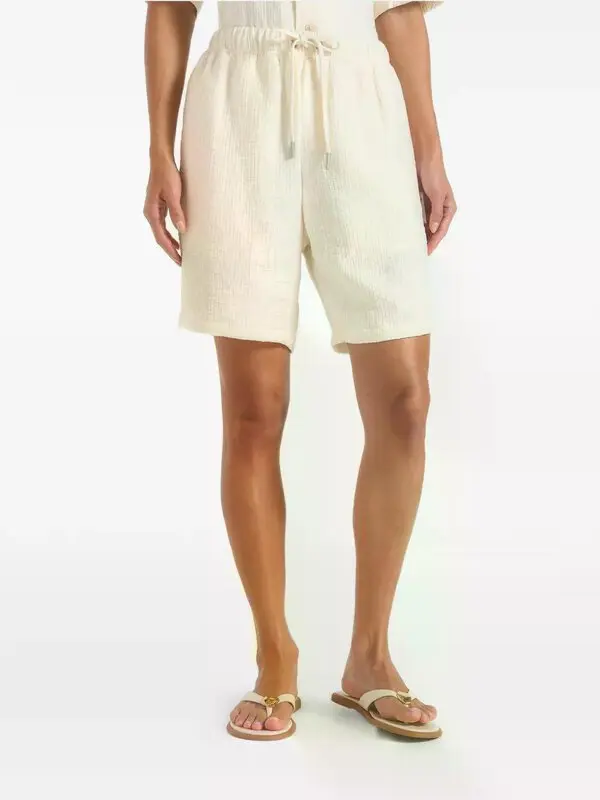 Manière De Voir Maniere De Voir Textured Drawstring Shorts