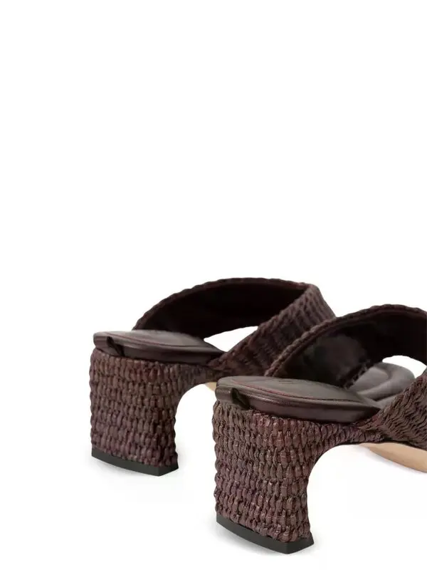 By Far Dasha Raffia-woven Mules