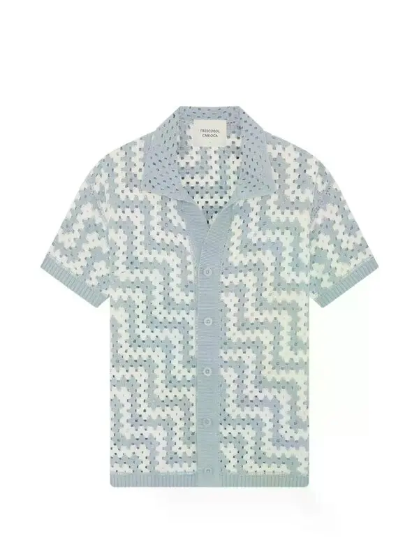 Frescobol Carioca Pinto Crochet-knit Shirt - Blue