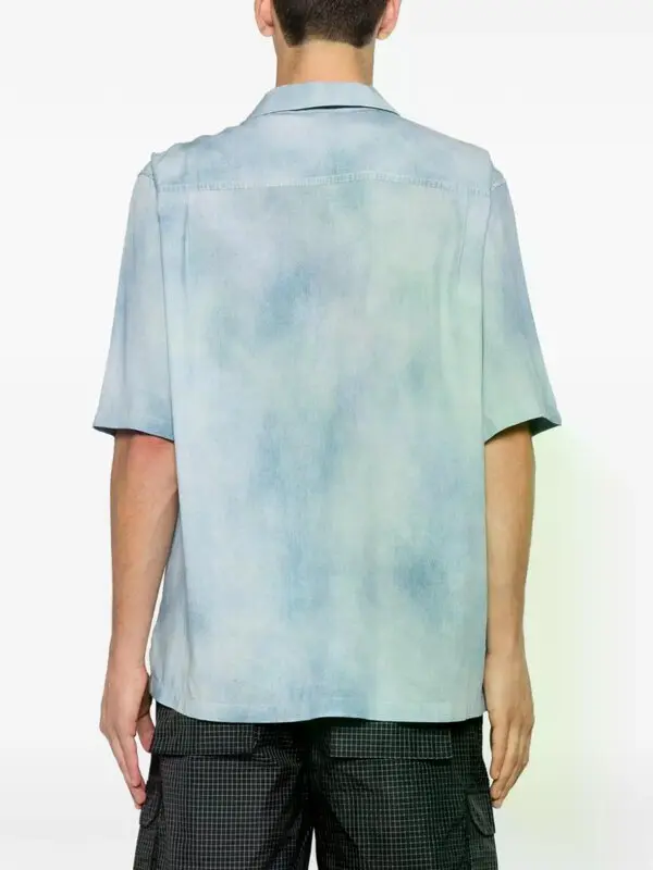 Moose Knuckles Denim-print Short-sleeve Shirt